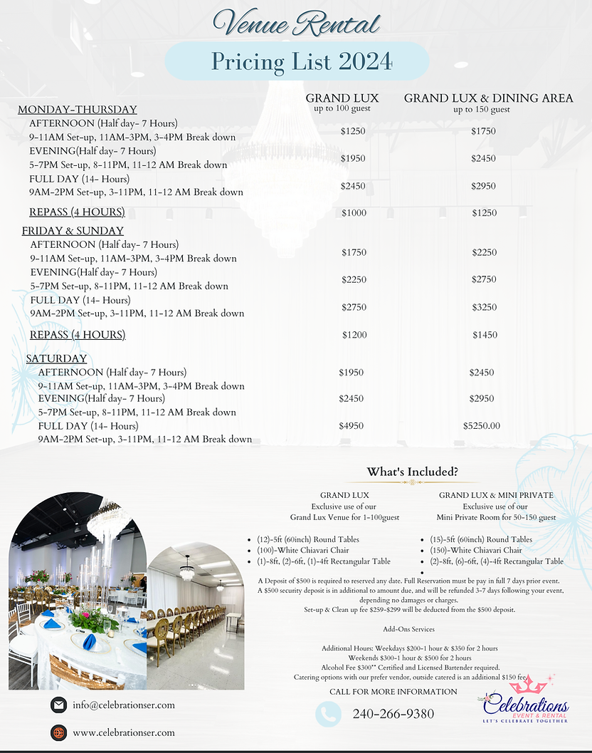 VENUE | Celebrations